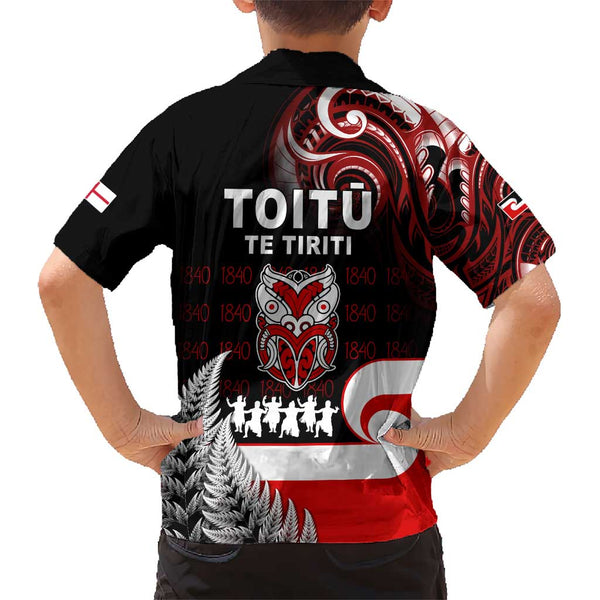 Aotearoa Toitu He Whakaputanga Kid Hawaiian Shirt Toitu Te Tiriti O ...