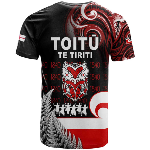 Aotearoa Toitu He Whakaputanga T Shirt Toitu Te Tiriti O Waitangi LT05
