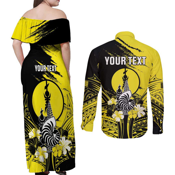 Personalised New Caledonia Day Couples Matching Off Shoulder Maxi Dress ...