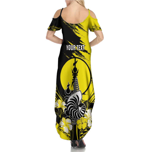 Personalised New Caledonia Day Summer Maxi Dress Kanaky Flag Coat Of ...