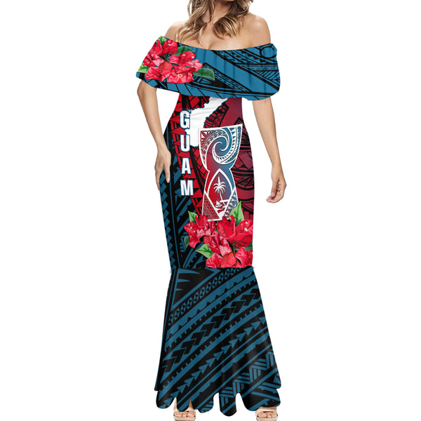 Personalized Guam Mermaid Dress Latte Stone Mix Bougainvillea ...