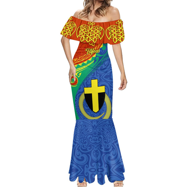 Tafea Day Mermaid Dress Sand Drawing Vanuatuan Pattern LT05