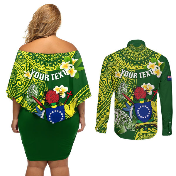 Personalized Cook Islands Couples Matching Off Shoulder Short Dress and ...