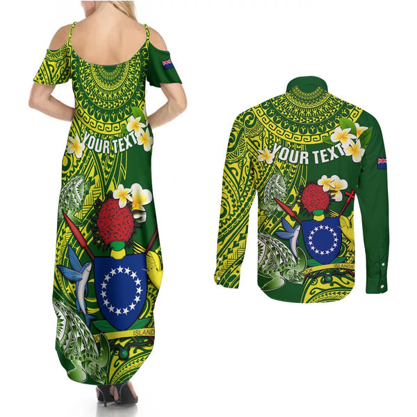 Personalized Cook Islands Couples Matching Summer Maxi Dress and Long ...