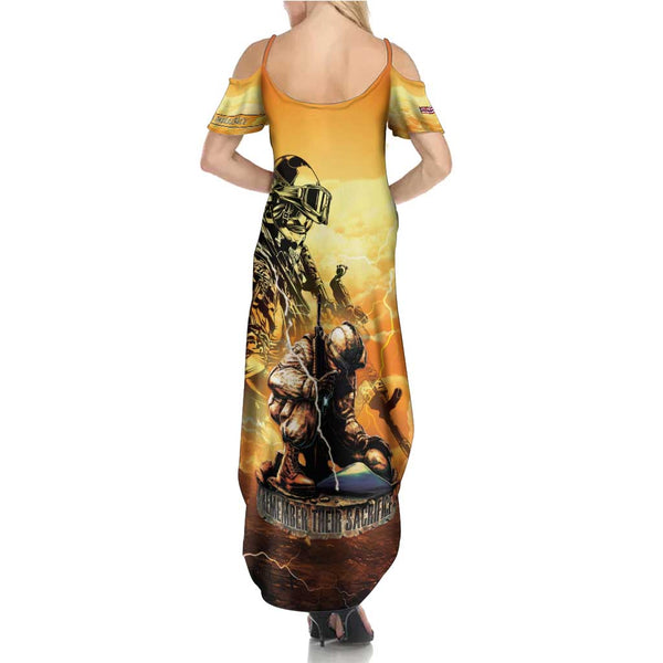 Hawaii Memorial Day Summer Maxi Dress Remember Their Sacrifice LT05
