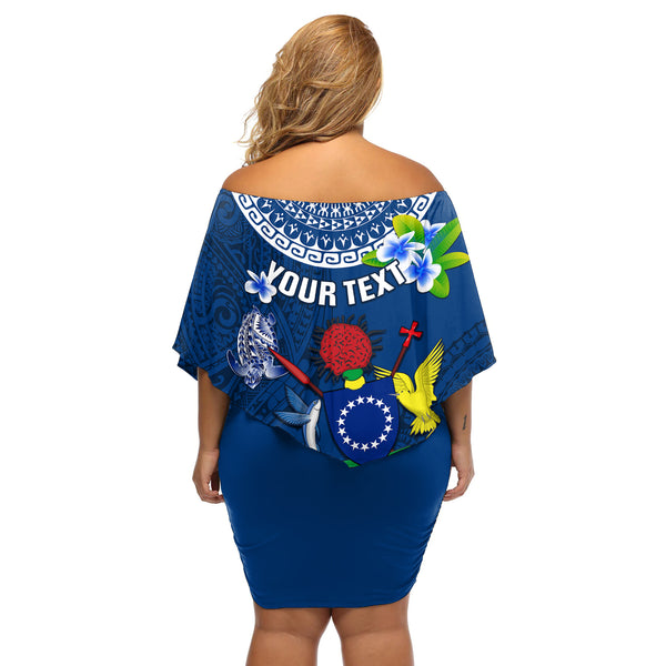 Personalized Cook Islands Pukapuka Off Shoulder Short Dress Coat Of ...