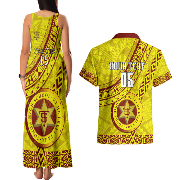 Custom Tonga High School Couples Matching Tank Maxi Dress and Hawaiian ...