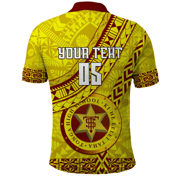 Custom Tonga High School Polo Shirt Tongan Kupesi Pattern LT05