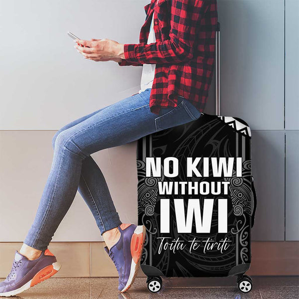 Aotearoa Toitu Te Tiriti Luggage Cover No Kiwi Without Iwi LT05