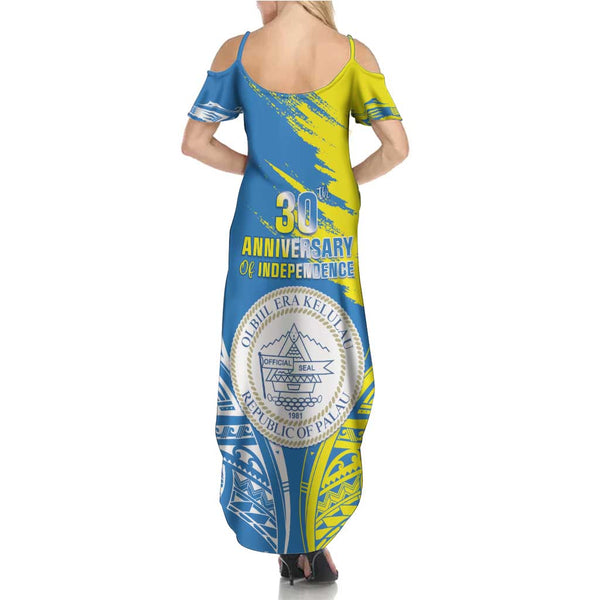 Palau Independence Day Summer Maxi Dress Happy 30th Anniversary LT05
