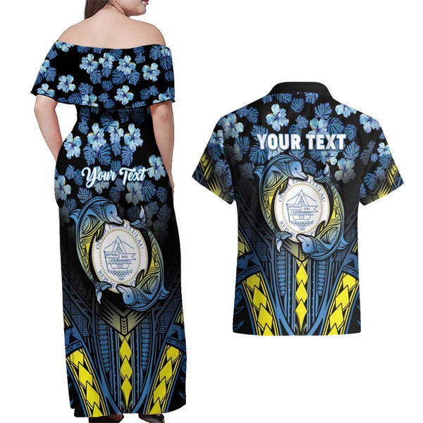Personalised Palau Couples Matching Off Shoulder Maxi Dress and ...