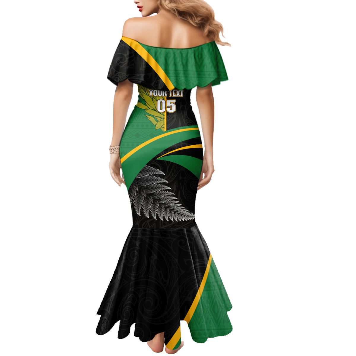 Custom New Zealand And South Africa Rugby Mermaid Dress 2023 Springboks ...