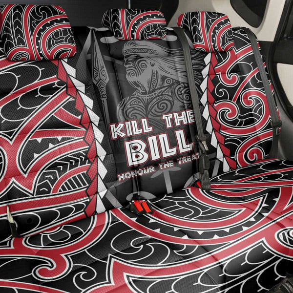 Aotearoa Waitangi Day Back Car Seat Cover Maori Warrior Tribal Tattoo LT05