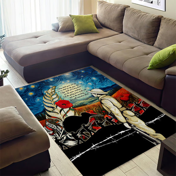 Kei Wareware Tatou New Zealand ANZAC Day Area Rug Starry Night Inspo ...