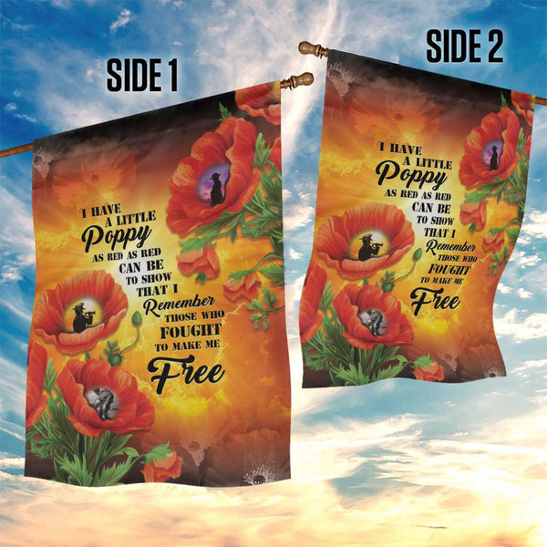ANZAC Day Red Poppy Garden Flag Honoring The ANZAC Spirit LT05