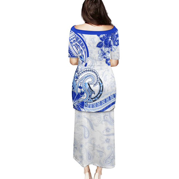 Polynesia Paisley Puletasi Mix Navy Polynesian Pattern LT05