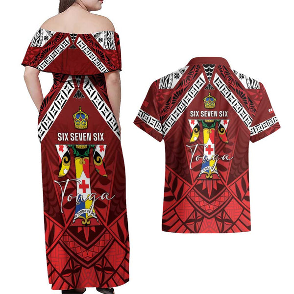 Tonga Emancipation Day Couples Matching Off Shoulder Maxi Dress and ...