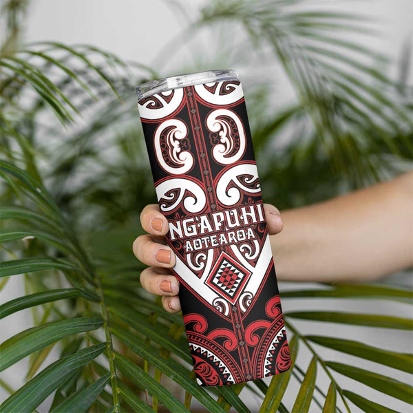 Custom Aotearoa Ngapuhi Skinny Tumbler Maori Tribal Pattern LT05
