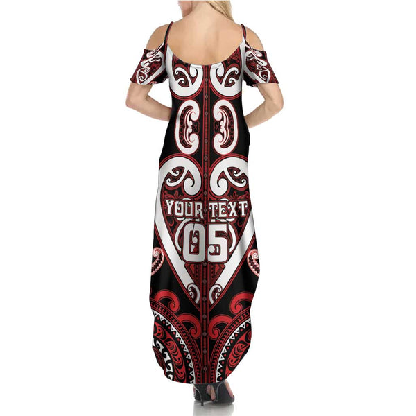 Custom Aotearoa Ngapuhi Summer Maxi Dress Maori Tribal Pattern LT05