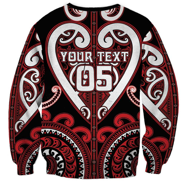 Custom Aotearoa Ngapuhi Sweatshirt Maori Tribal Pattern LT05