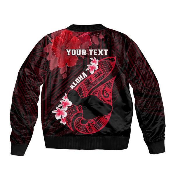 Personalized Hawaii Maui Bomber Jacket Polynesian Fish Hook Hibiscus ...