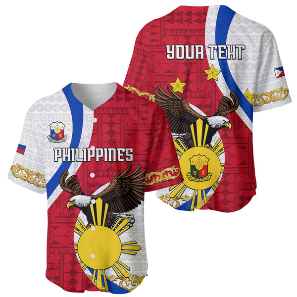 Personalized Philippines Baseball Jersey The Eight-Rayed Sun Bald Eagle ...