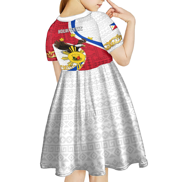 Personalized Philippines Kid Short Sleeve Dress The Eight-Rayed Sun ...