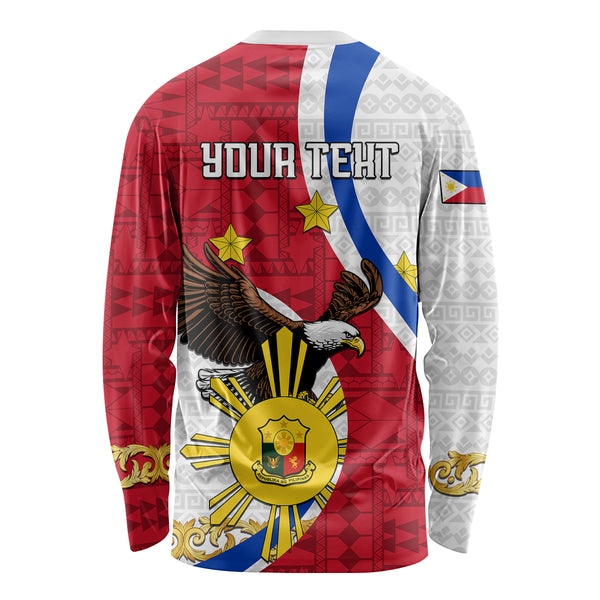 Personalized Philippines Long Sleeve Shirt The Eight-Rayed Sun Bald ...