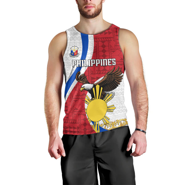 Personalized Philippines Men Tank Top The Eight-Rayed Sun Bald Eagle ...