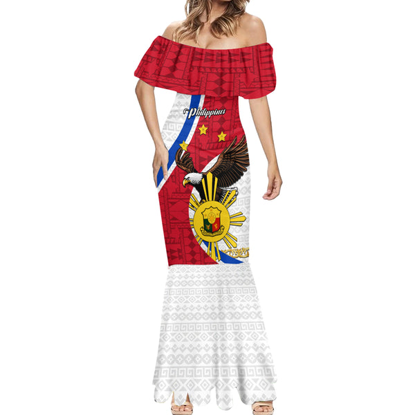 Personalized Philippines Mermaid Dress The Eight-Rayed Sun Bald Eagle ...