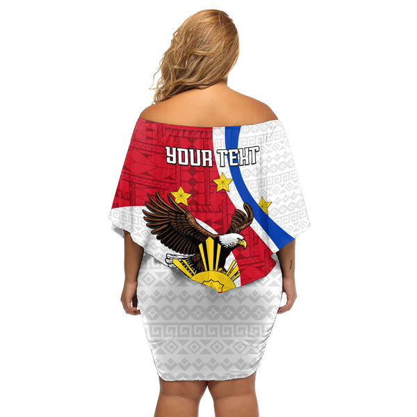 Personalized Philippines Off Shoulder Short Dress The Eight-Rayed Sun ...