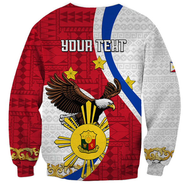 Personalized Philippines Sweatshirt The Eight-Rayed Sun Bald Eagle ...