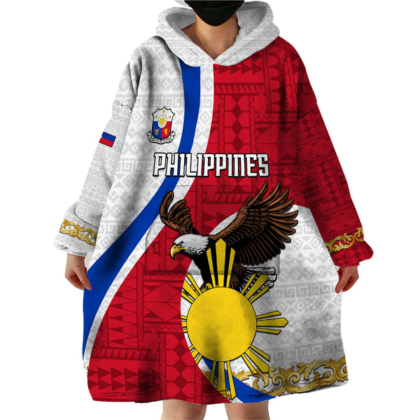 Personalized Philippines Wearable Blanket Hoodie The Eight-Rayed Sun ...