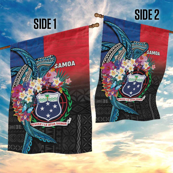 Samoa Garden Flag Humpback Whale Siapo Pattern LT05