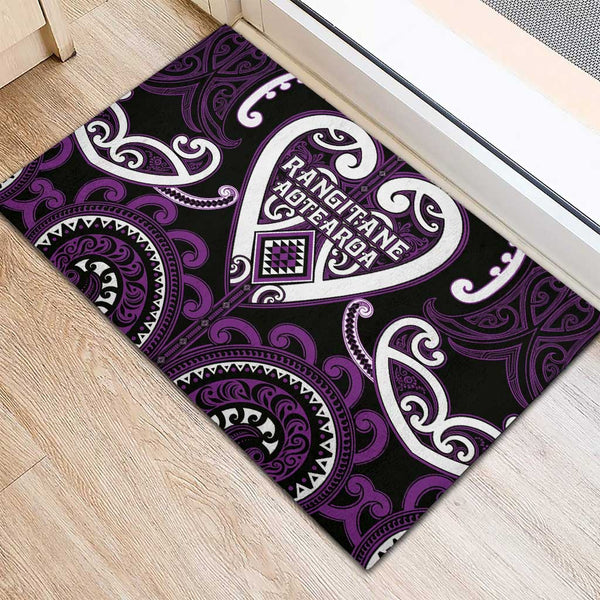 Aotearoa Rangitane Rubber Doormat Maori Tribal Pattern LT05
