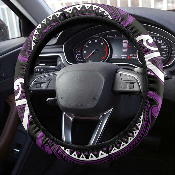 Aotearoa Rangitane Steering Wheel Cover Maori Tribal Pattern LT05