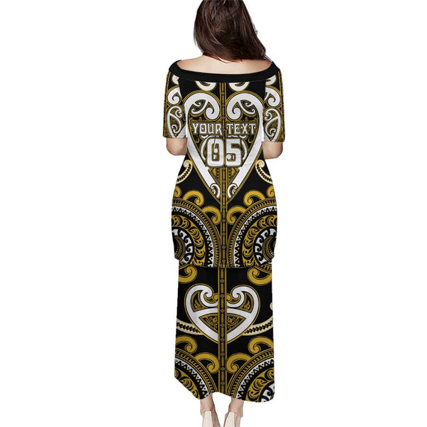 Custom Aotearoa Taranaki Puletasi Maori Tribal Pattern LT05