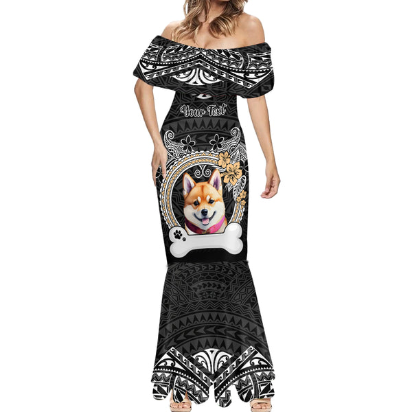 Personalized Shiba Inu Dog Mermaid Dress With Polynesian Heart Name ...