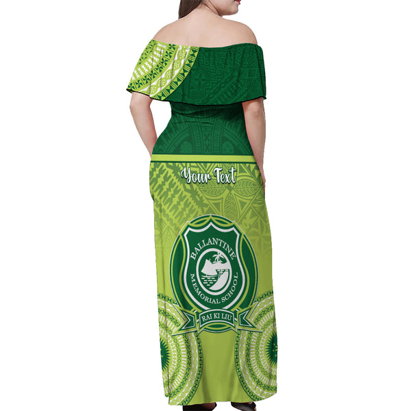 Personalised Ballantine Memorial School Off Shoulder Maxi Dress With ...
