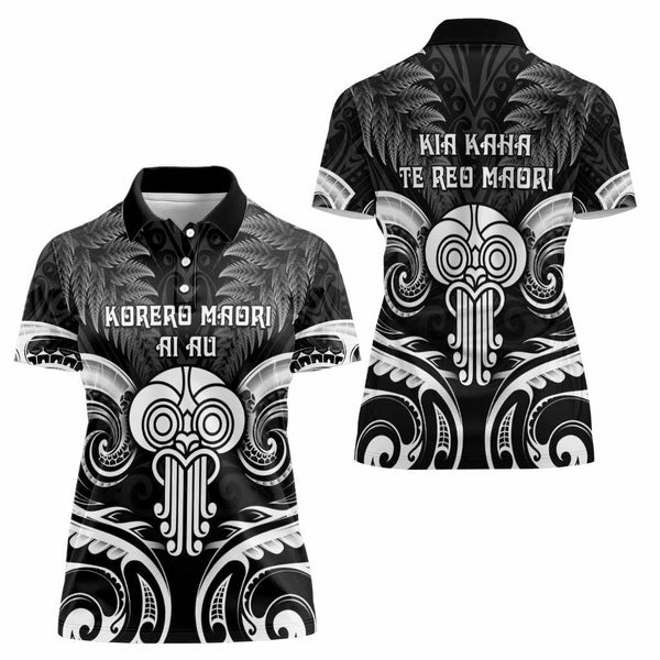 New Zealand Te Reo Maori Women Polo Shirt Korero Maori Ai Au LT05