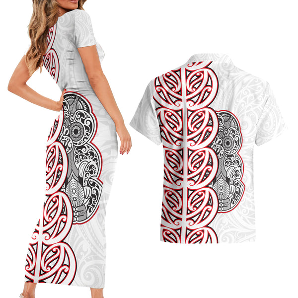 Aotearoa New Zealand Couples Matching Short Sleeve Bodycon Dress and ...