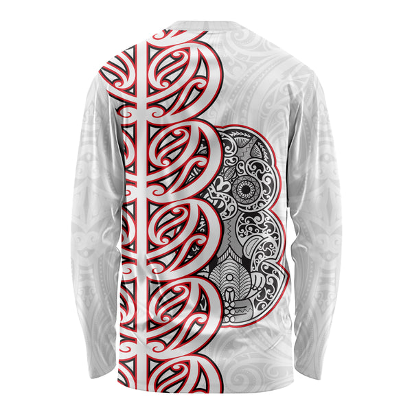 Aotearoa New Zealand Long Sleeve Shirt Maori Marae Pattern Tiki LT05