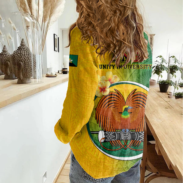 Papua New Guinea Enga Province Women Casual Shirt Mix Coat Of Arms ...