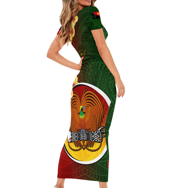 Personalized Papua New Guinea Chimbu Province Short Sleeve Bodycon ...