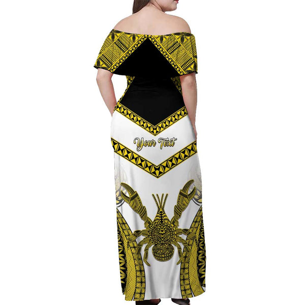 Personalised Niue The Rock Of Polynesia Off Shoulder Maxi Dress ...