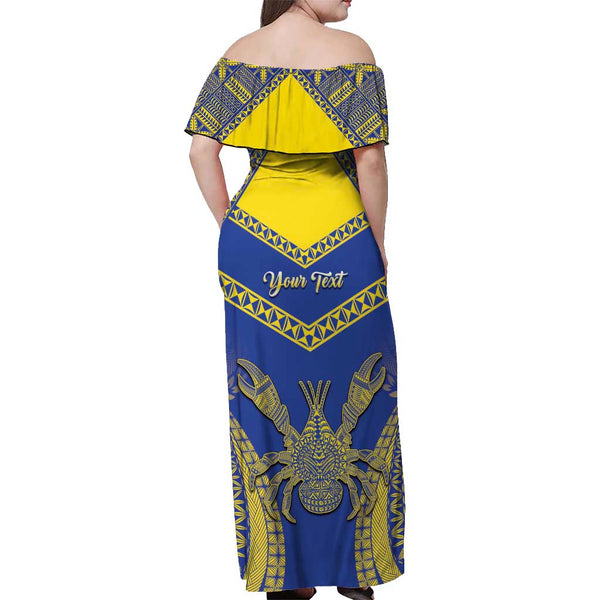 Personalised Niue The Rock Of Polynesia Off Shoulder Maxi Dress ...