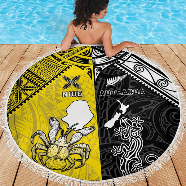 New Zealand Maori And Niue Hiapo Beach Blanket Lizard And Coconut Crab ...