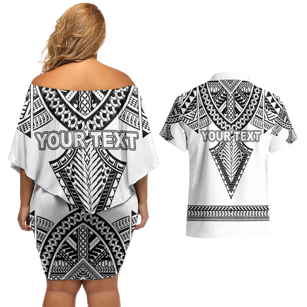 Personalised Melanesian Brotherhood Couples Matching Off Shoulder Short ...