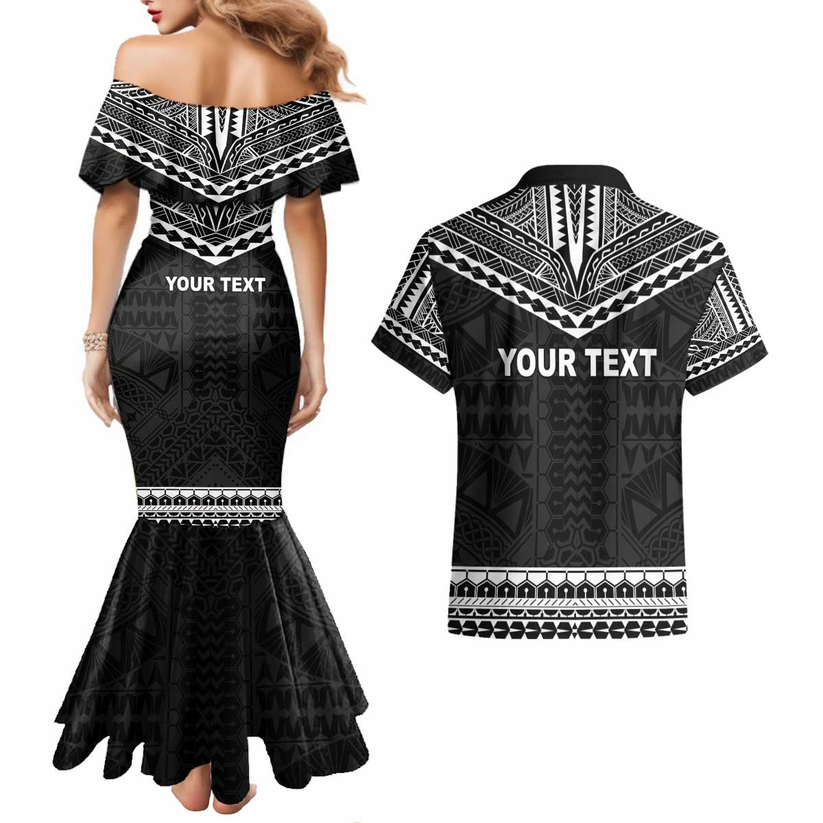 Personalised Melanesian Brotherhood Couples Matching Mermaid Dress and ...