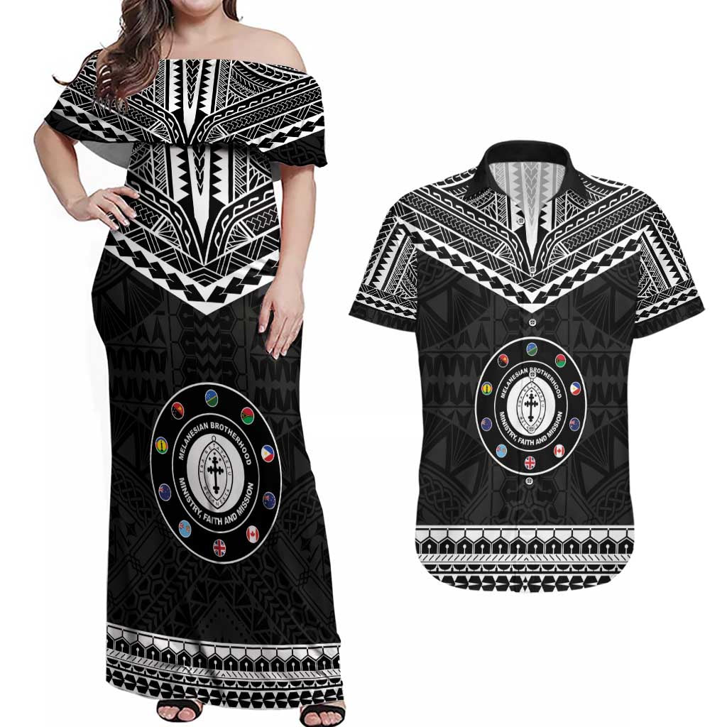 Personalised Melanesian Brotherhood Couples Matching Off Shoulder Maxi ...